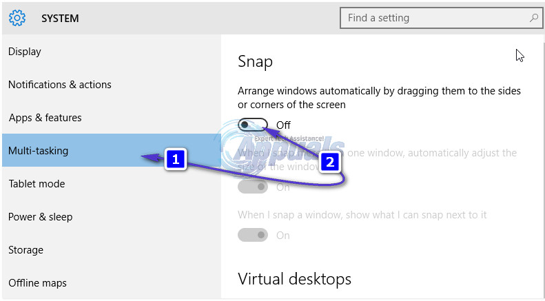 FIX: Disable Sticky Corners/Edges in Windows 10