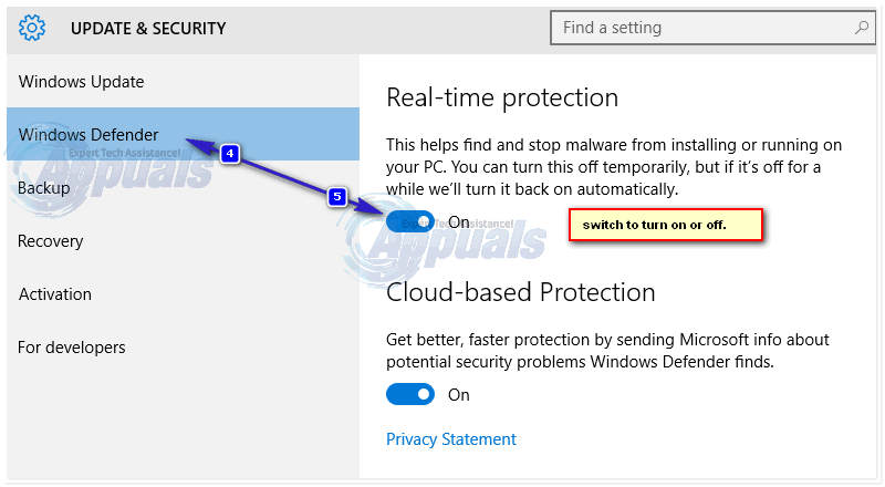 How to: Turn Windows Defender On or Off