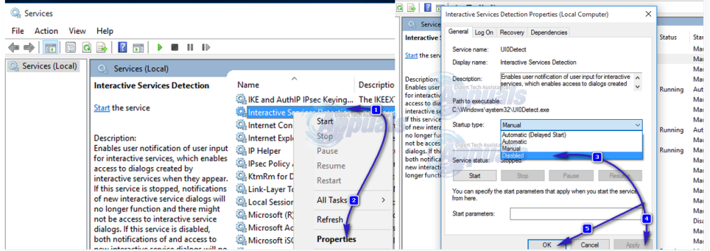 FIX: How to Stop Interactive Services Detection Popups - Appuals.com