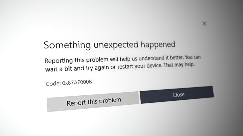 Fix: Microsoft Store Error Code 0x87af000b Something went wrong