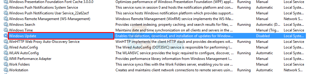Fix: Windows 10 Update Error 0x80070422