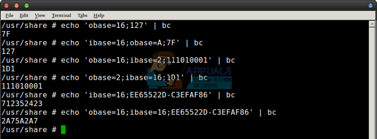 How to Use bc as a Hex Calculator