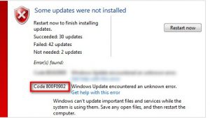 Fix: Windows Update Error 800f0902