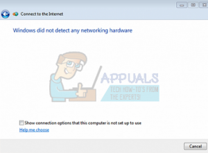 Fix: Windows did not detect any networking hardware - Appuals.com