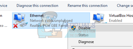 Fix: Network Cable Unplugged