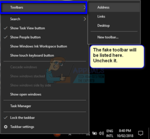How to Remove Fake Tech Support Number from Taskbar