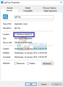 What is igfxtray.exe and why does it runs on start up?