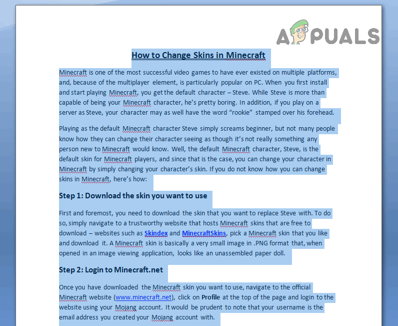 How To Duplicate A Page In Word Appuals
