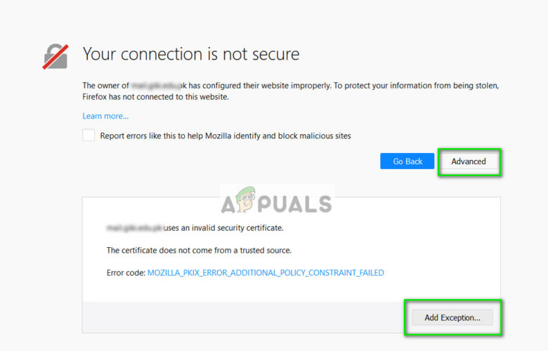 Fix: Your Connection is not Secure Firefox