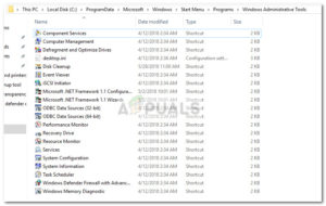How to Restore Windows 10 Administrative Tools Shortcuts - Appuals.com