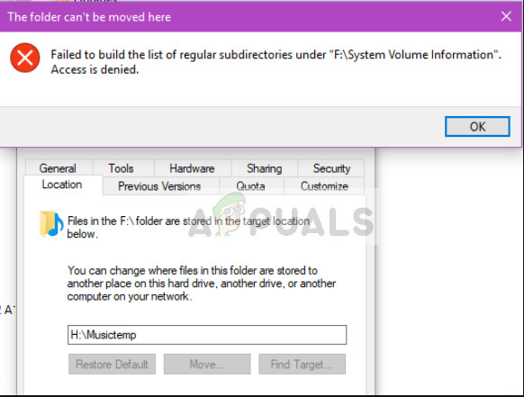 Fix Failed To Build The List Of Regular Subfolders Under