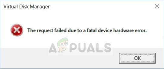 Fix: The request failed due to a fatal device hardware error