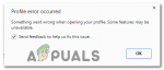 Fix: Google Chrome Profile Error Occured
