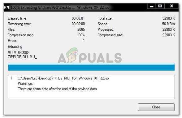 Fix: There are some data after the end of the payload data - Appuals.com