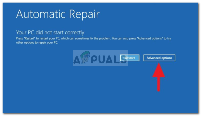 Fix: Automatic Repair Your PC did not Start Correctly