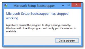 Fix: Microsoft Setup Bootstrapper Has Stopped Working - Appuals.com
