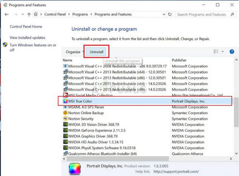 Fix: MSI True Color not Working - Appuals.com