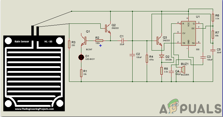 Rain Alarm Schematic Diagram Circuit Diagram