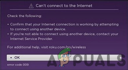 Fix: Error Code 009 'Roku Can't Connect to the Internet' - Appuals.com