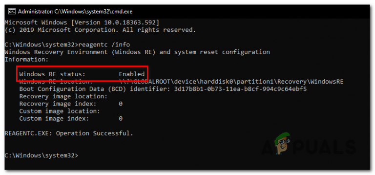 How to Disable / Enable Windows Recovery Environment on Windows 10?