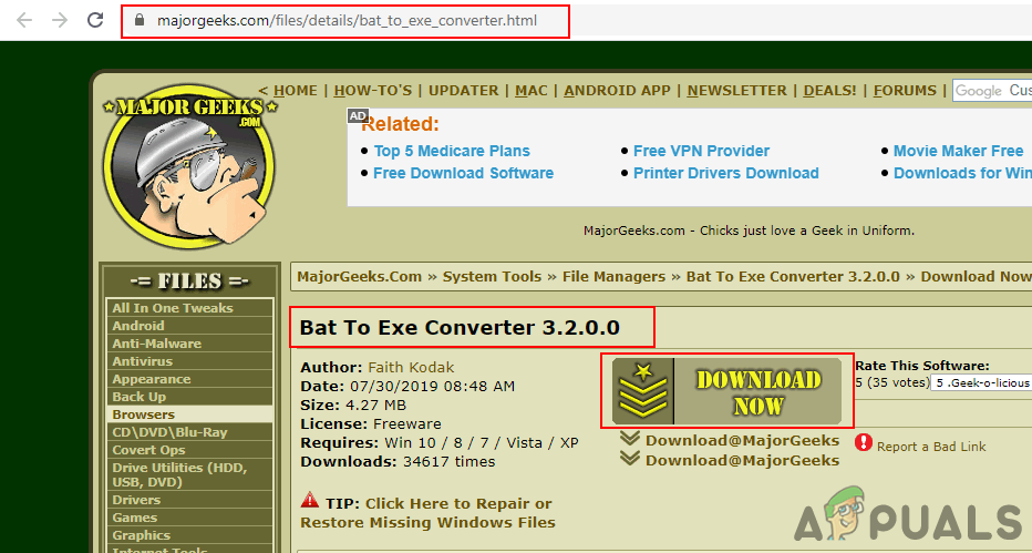 Converting Batch Files .BAT to Executables .EXE