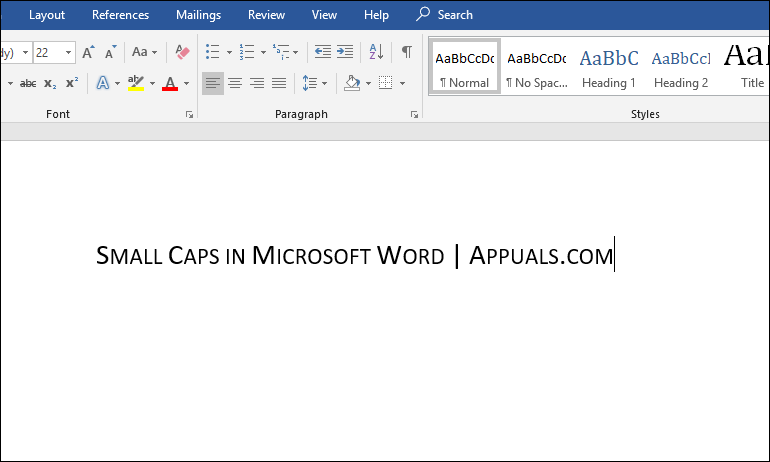 How To Change Text To Small Caps In Word Pilotshadow