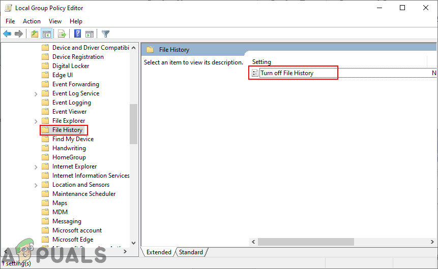 How to Enable or Disable the File History in Windows 10? - Appuals.com