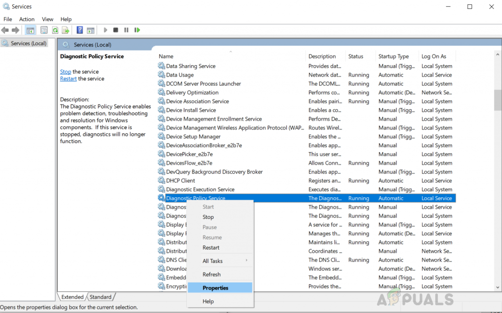 [FIX] Service Host: Diagnostic Policy Service High CPU & Memory Usage - Appuals.com