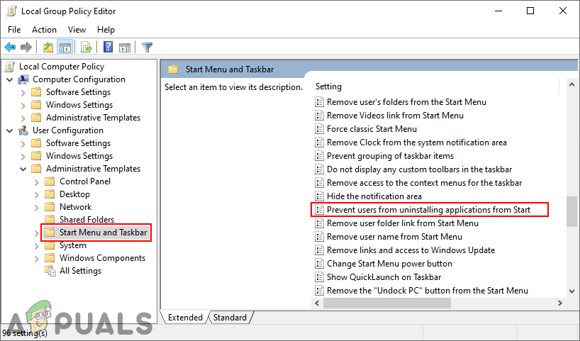 How To Prevent Users From Uninstalling Applications From Start Menu In Windows 10