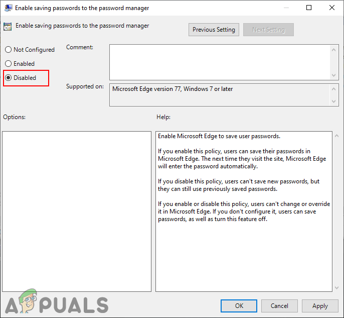 How To Enable Or Disable Save Passwords In Microsoft Edge In Windows 10