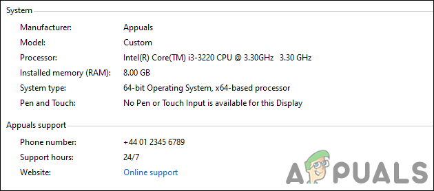 How to Customize OEM Support Information in Windows 10? - Appuals.com