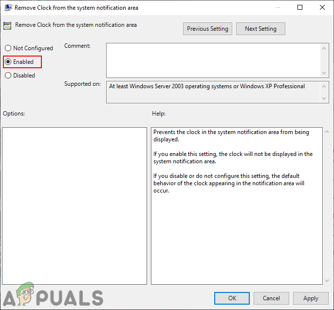 How to enable/disable clock and date from system notification area
