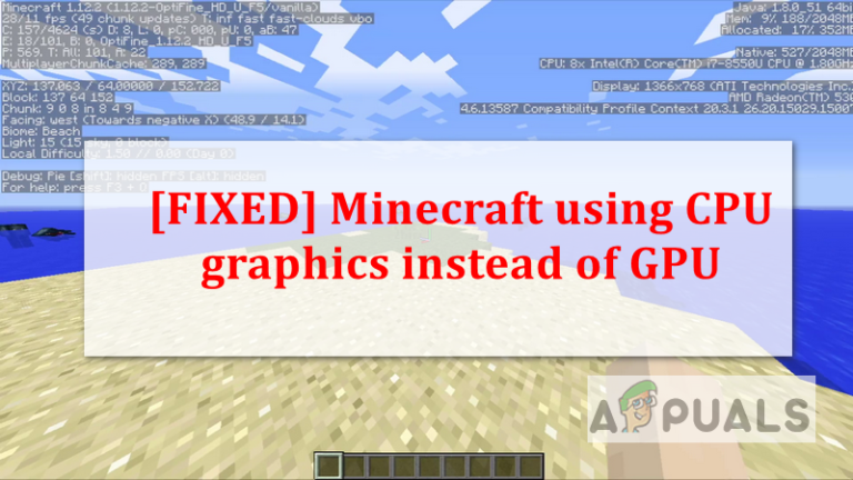 [FIXED] Minecraft Using CPU Graphics Instead of GPU