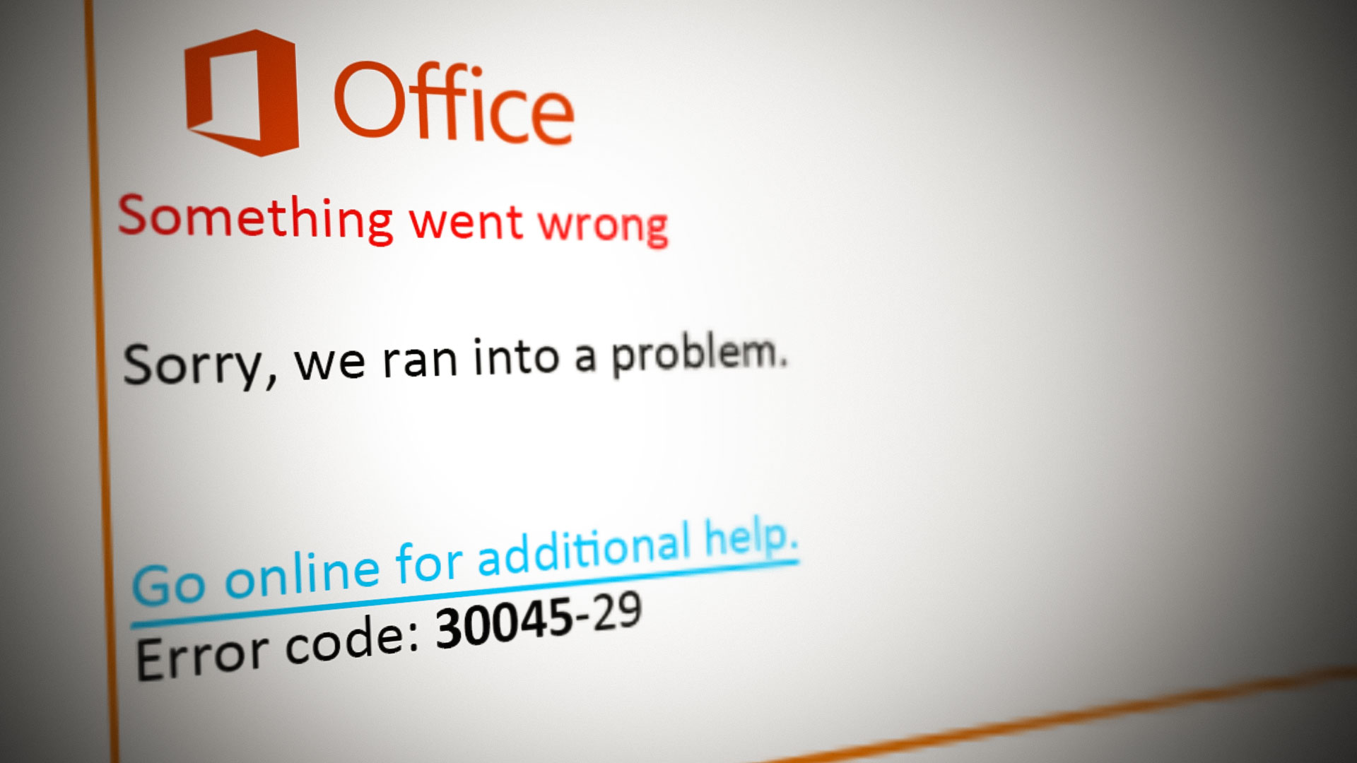 How To Fix Error Code 30045 29 Something Went Wrong On Microsoft Office 