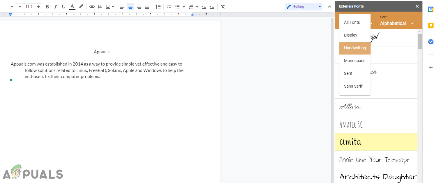How to Add Custom Fonts to Google Docs? - Appuals.com