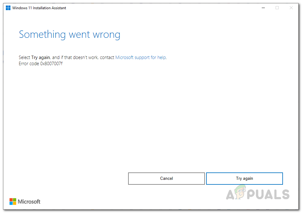 How To Fix Error Code 0x8007007f On Windows 11 Installation Assistant How To Fix Error Code 0x8007007f On Windows 11 Installation Assistant