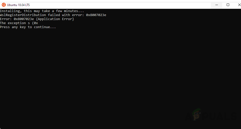 How to Fix WslRegisterDistribution Failed with Error 0x8007023E?