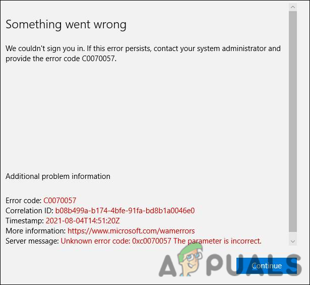FIX: Office Apps Sign-in Error 0xC0070057 on Windows 10/11?