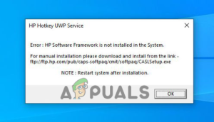 Fix: Error "HP Software Framework is not installed in the System"