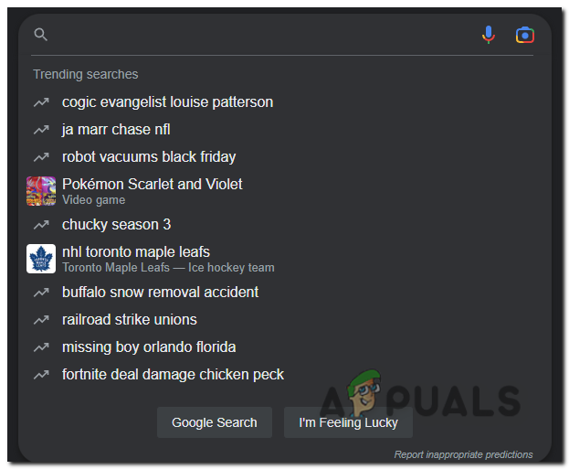 How to turn off Trending Searches on Google? - Appuals.com