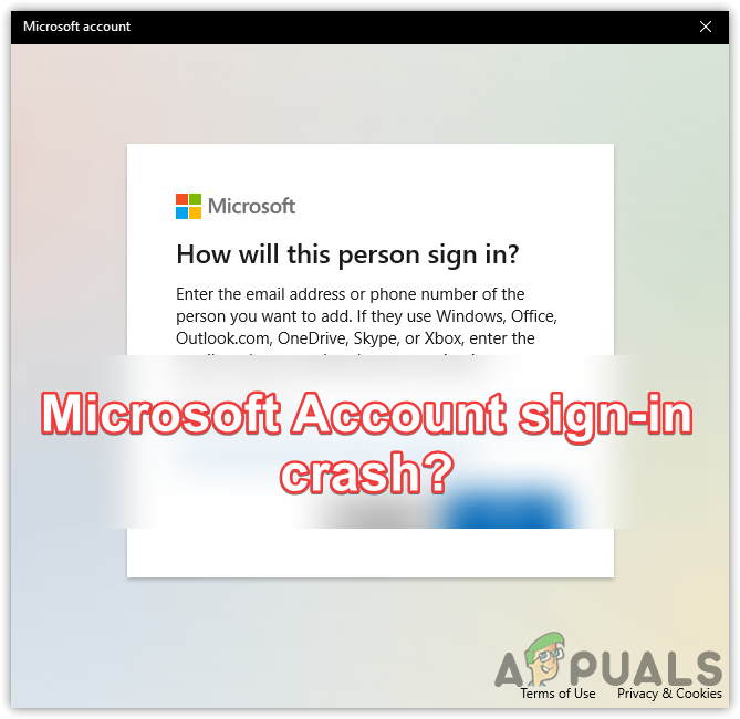 How to Fix Microsoft Account Log In Window Crashing?