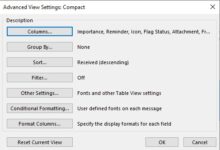 How to Change View in Outlook to Compact, Single or Preview?