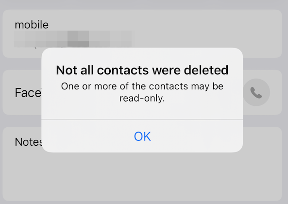Fix: "Not all contacts were deleted" Error in iPhone