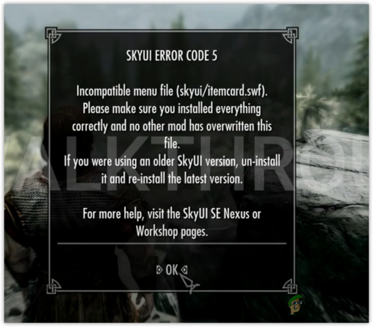 How to Fix 'SKYUI ERROR CODE 5' in Skyrim?