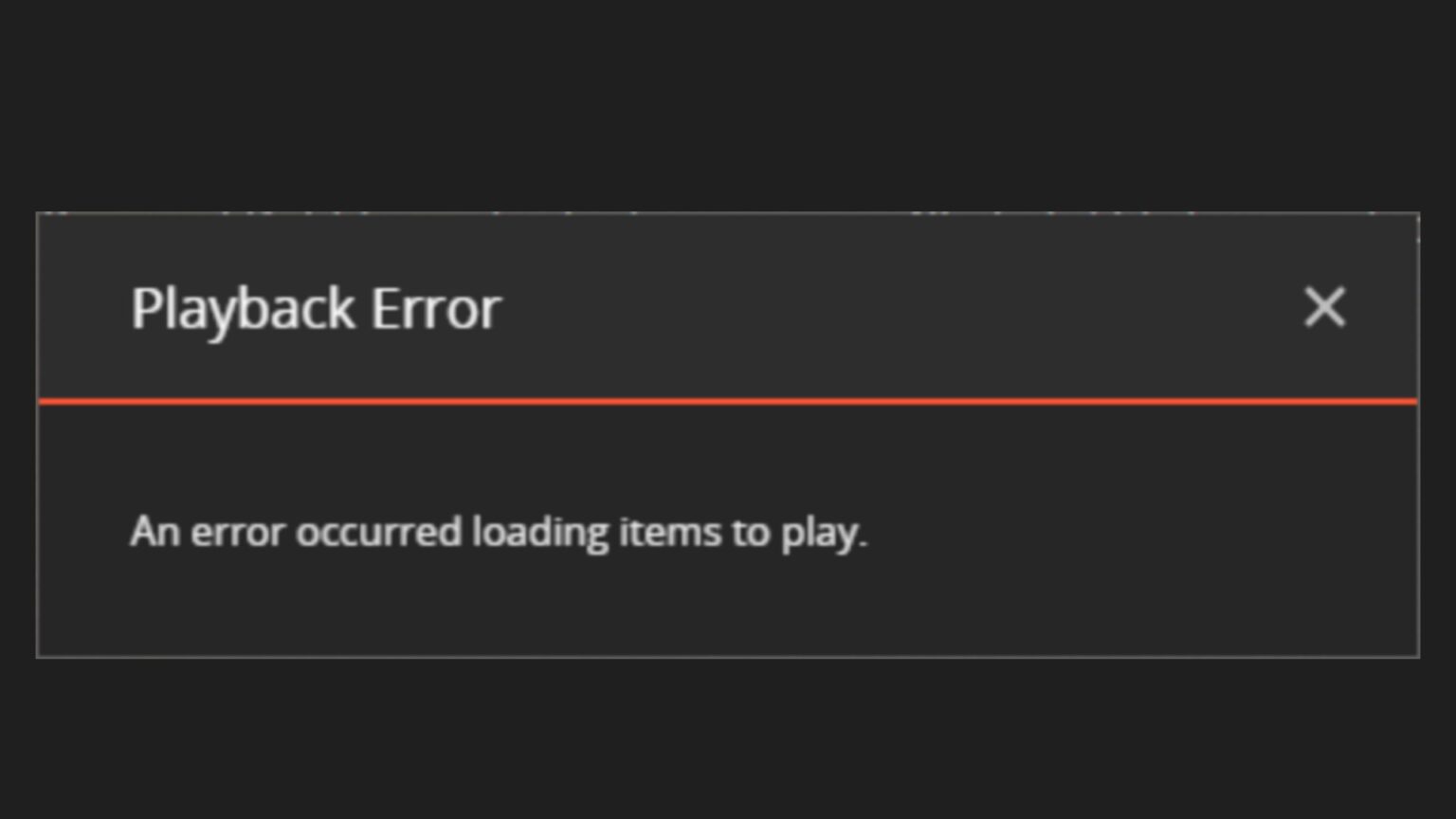 Fix: Plex An error occurred loading items to play