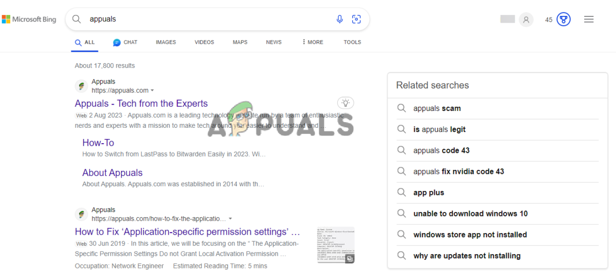 Fix: Searches on Bing automatically jump-scroll on Top