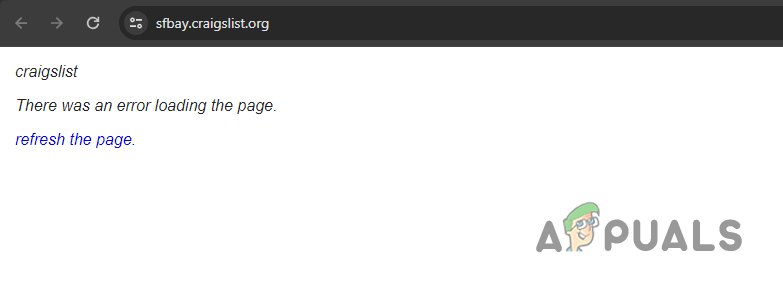 Fixing Craigslist 'Error Loading Page' Issue