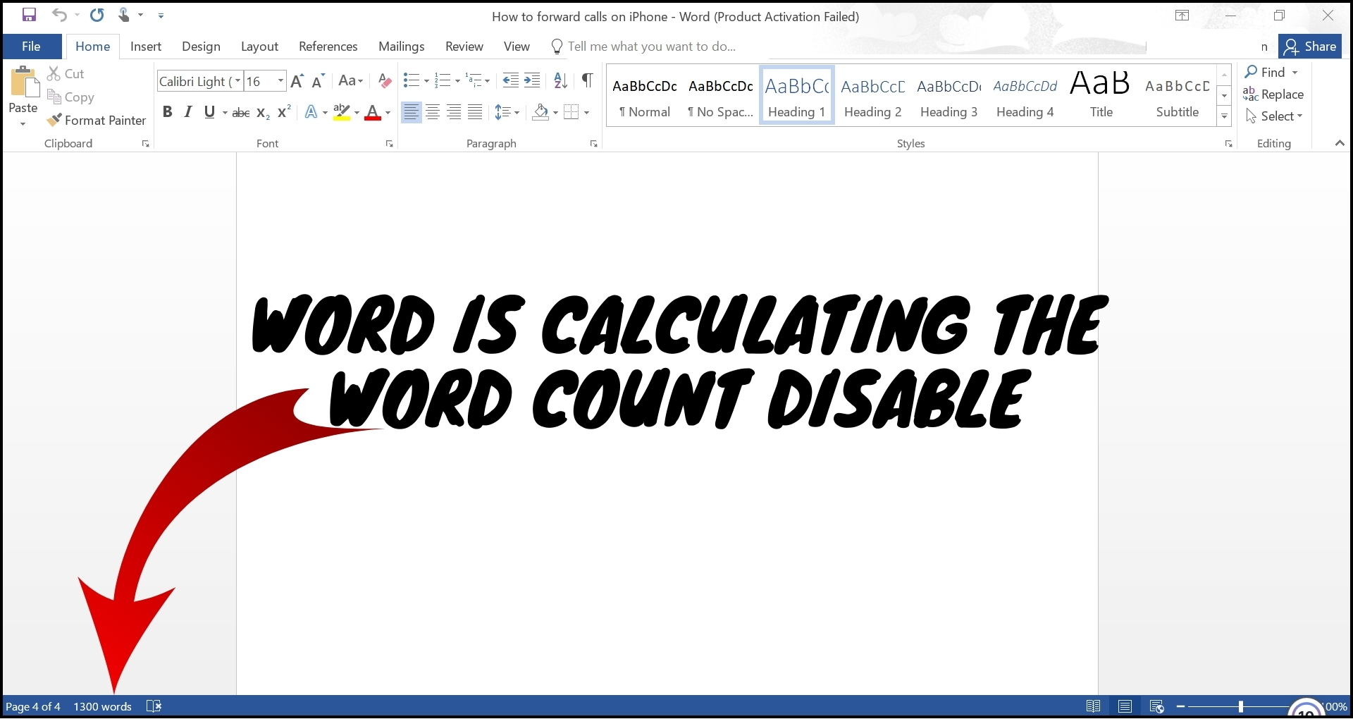 How To Disable Word Is Calculating The Word Count Appuals