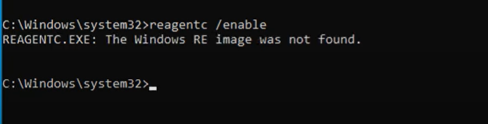 How to Fix "The Windows RE Image was not found" on Windows?