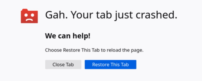How To Fix Gah Your Tab Just Crashed Error In Firefox